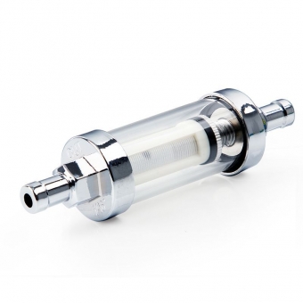 Universal Clear View Glass Inline Fuel Filter For Improved Fuel Efficiency